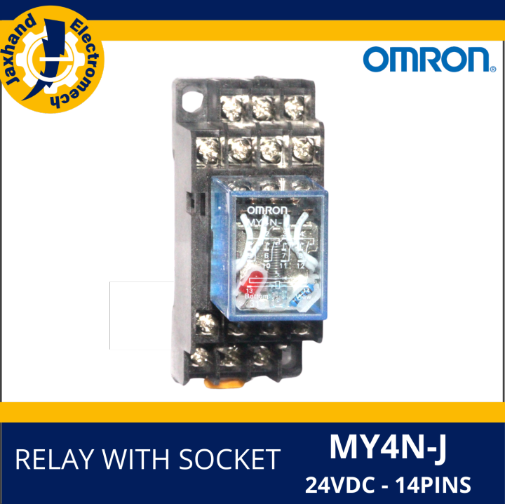 Omron Relay MY4N-J, 5A, 24VDC Coil, 14-pins with Free Socket | Lazada PH