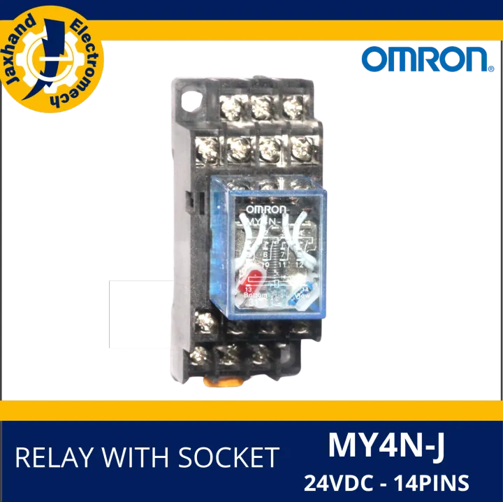 Omron Relay MY4N-J, 5A, 24VDC Coil, 14-pins with Free Socket | Lazada PH