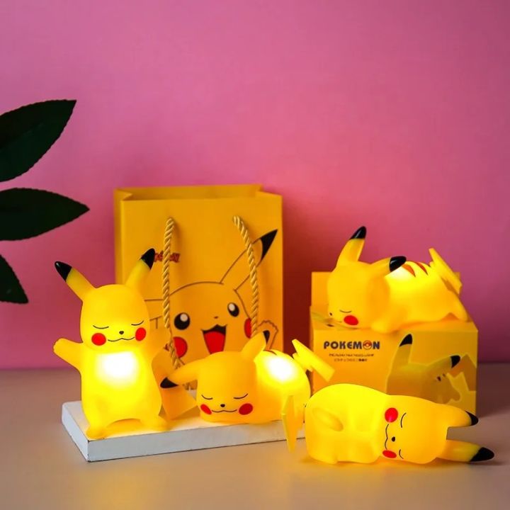 Lampu Tidur Bentuk Pikachu Unik / Lampu Malam LED Pokemon Portable Lamp ...