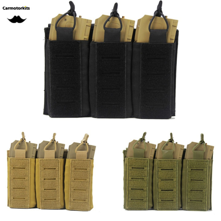 Molle Mag Pouch Tactical Magazine Pouch Elastic Open-Top Triple Mag Pouch Holder Carrier | Lazada