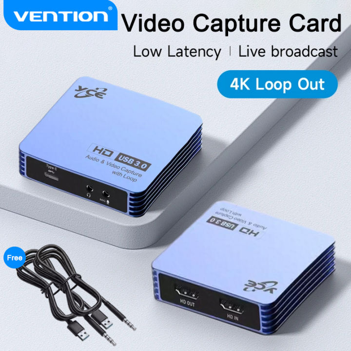 Vention 4K HDMI Video Capture Card Loop Out 60Hz Compatible 1080P 60fps ...