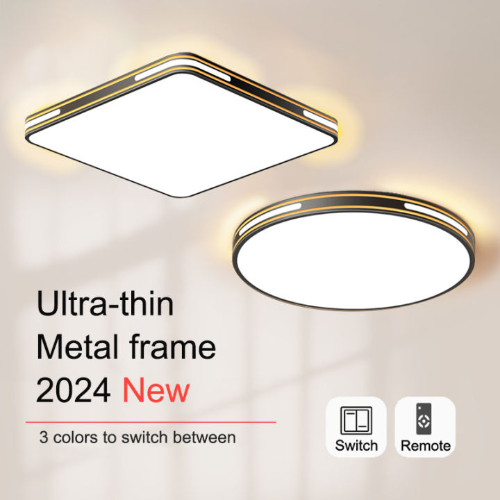 3-Color LED Iron ceiling light living room light ceiling light dining ...