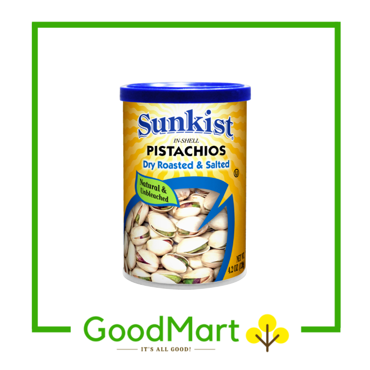 Sunkist Dry Roasted & Salted Pistachios 120g (in can) | Lazada PH