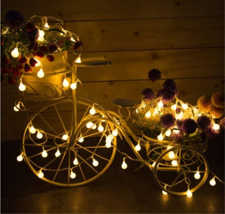 20 Meters 200 LED String Mini Light Balls 220V 8 Flashing Modes Fairy ...
