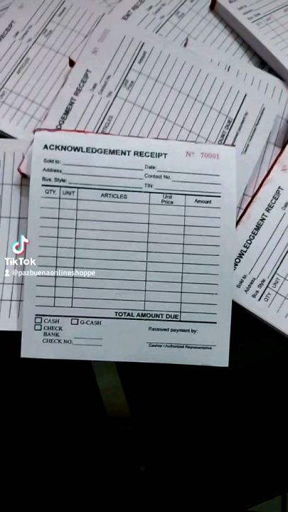 DELIVERY RECEIPT - 3 PADS - 50 SHEETS PER PAD - DUPLICATE - CARBONIZED ...