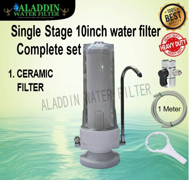 Single Stage 10"inch Water Filtration System / Water Filter Complete ...