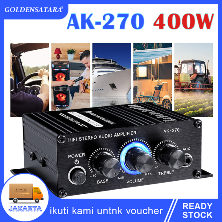 Amplifier Speaker 2 channel 400W Mini Speaker Amplifier mini ampli Hi ...