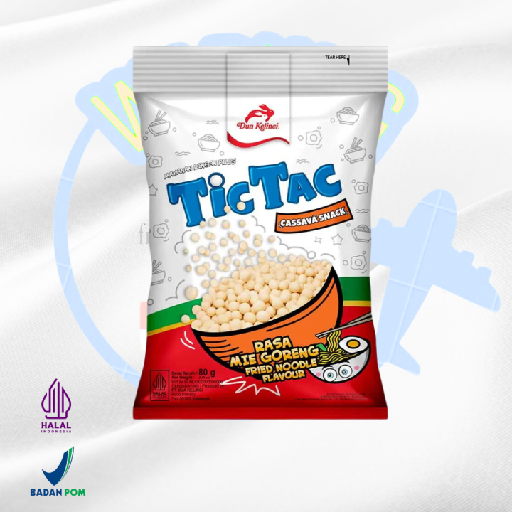 Indonesian Snack Dua Kelinci Mi Goreng Tic Tac Cassava Snack 90g ...