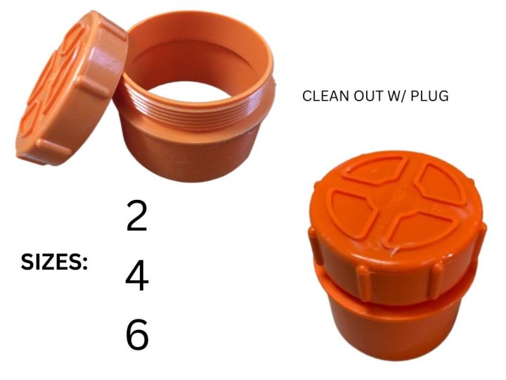 Clean Out W/ Plug PVC Orange Sanitary Pipe Fittings '2 '4 '6 | Lazada PH