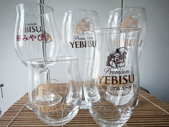 แก้วเบียร์เยบิสุ Yebisu Glasses Beer (มีกล่องบางรุ่น) | Lazada.co.th