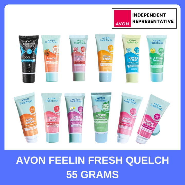 AVON Feelin Fresh Whitening Deodorant Quelch anti-perspirant cream 55g ...
