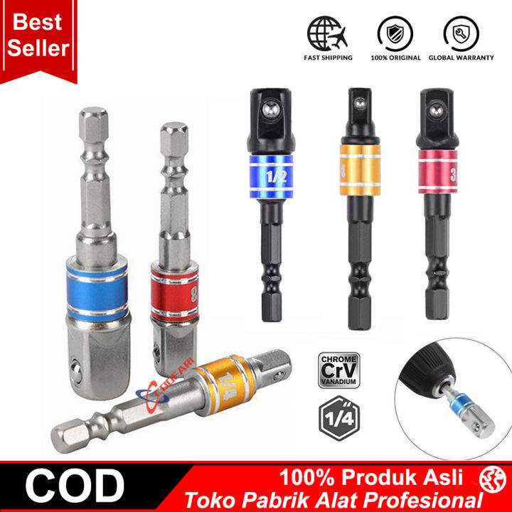 multicolour adapter kunci sok 3 pcs sambungan mata bor kunci sok ...