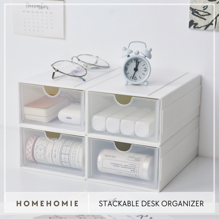 Homehomie Transparent Accessories Stationery Cosmetics Bedroom Study ...