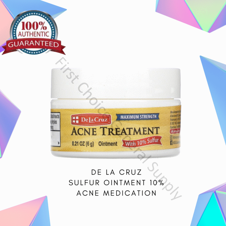 De La Cruz (ExpireDate:January2024) Sulfur Ointment 10% Acne Medication | Lazada PH