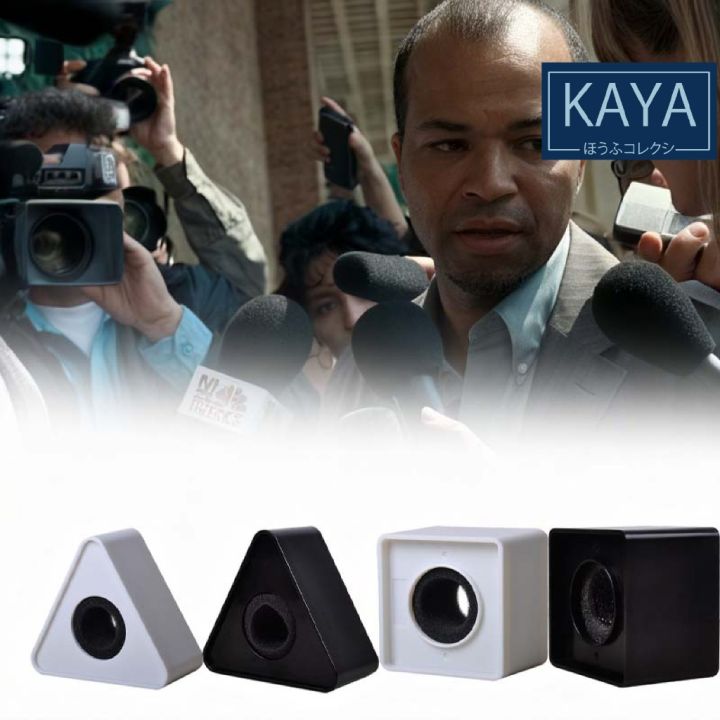 Mic Holder Mic Flag /Mic Interview Triangle Dan Cube Logo Station ...