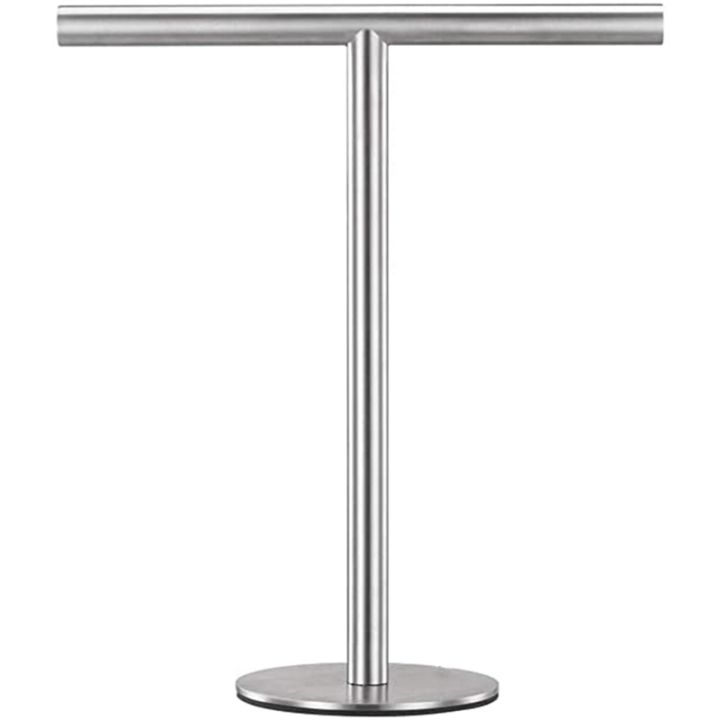 Brushed Finish Standing Towel Rack, Heavy Duty Base, Stainless Steel T ...