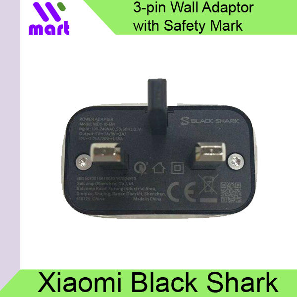 Authentic Xiaomi Black Shark Charger Fast Charging / USB 3-Pin Wall ...