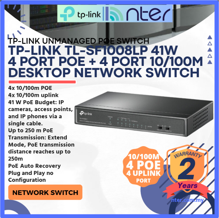 TP-LINK Tplink 4 +4 100M IP Network Desktop POE Switch 4 POE Port 4 ...