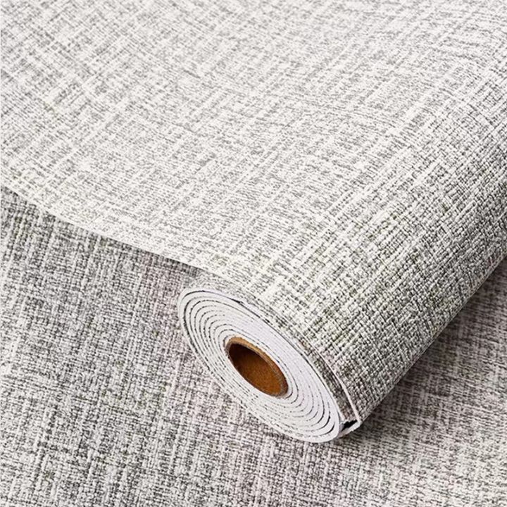 50CM x 2.8M 3D Linen Wallpaper Sticker Linen Room Aesthetic Design ...