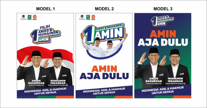 BANNER PILPRES / PEMILU 2024 AMIN / ANIES MUHAIMIN | Lazada Indonesia