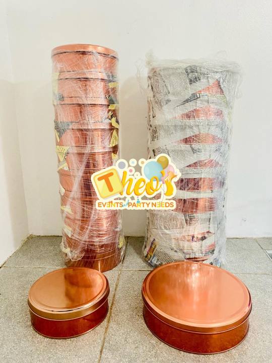 SALE! 6x2, 8x2 ROSE GOLD Round TINCAN ALUMINUM CAN, ROSEGOLD, TIN CANS ...
