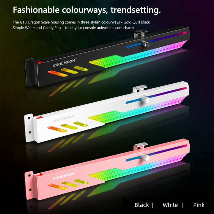 【Discount】 Coolmoon Gt8 Horizontal Gpu Support 5v Argb Bracket Video ...