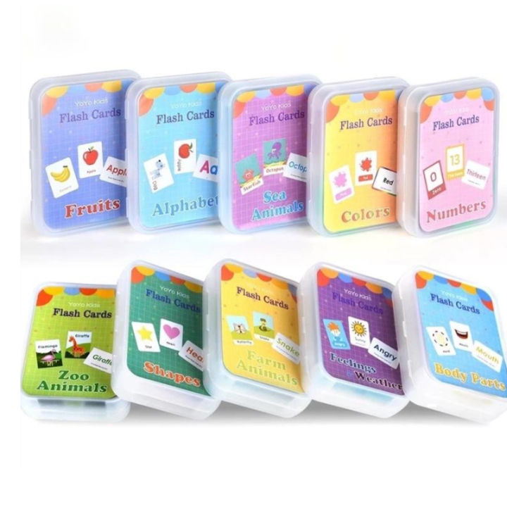 Baby Early English Learning Flash Cards Montessori Preschool ...