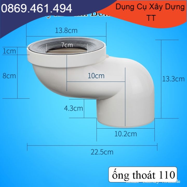 Thiết bị chỉnh lệch tâm bồn cầu chuyển dịch tối đa 10cm nhựa PVC dày ...