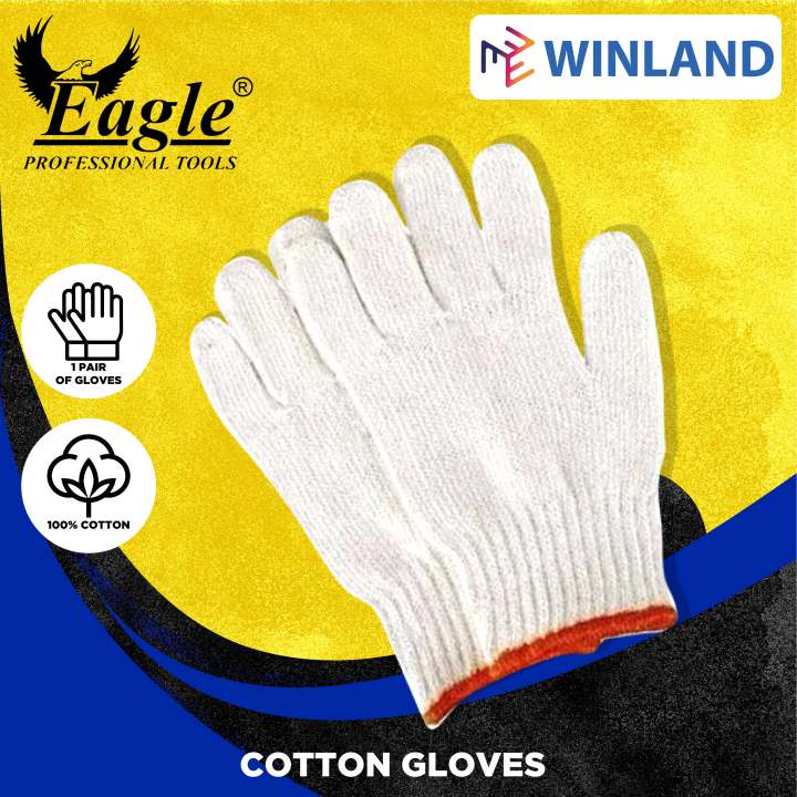 Eagle by Winland Professional Tools Safety Gloves / Cotton Gloves (White/Plain) | Lazada PH
