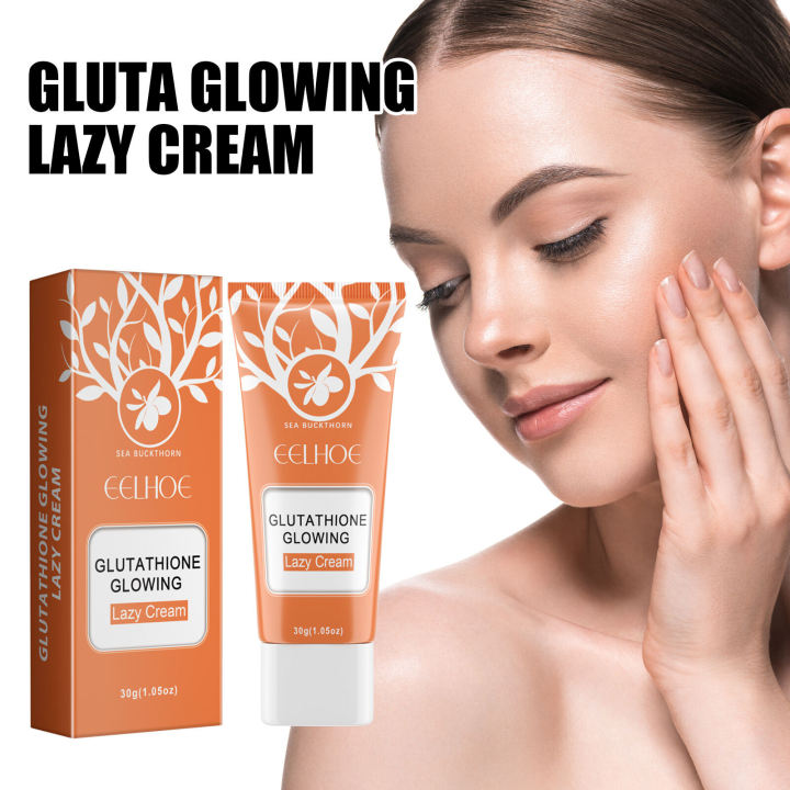 Eelhoe Gluta Glowing Lazy Cream Brightening Cream Brightens Skin Tone ...