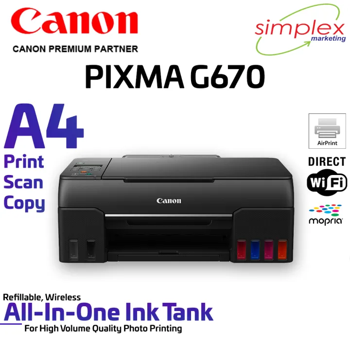 Canon PIXMA G670 Ink Efficient G Series Printer | Lazada