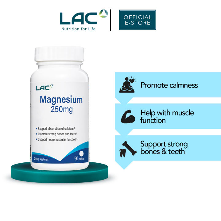 [LAC MINERALS] Magnesium 250mg (90 tablets) | Lazada Singapore