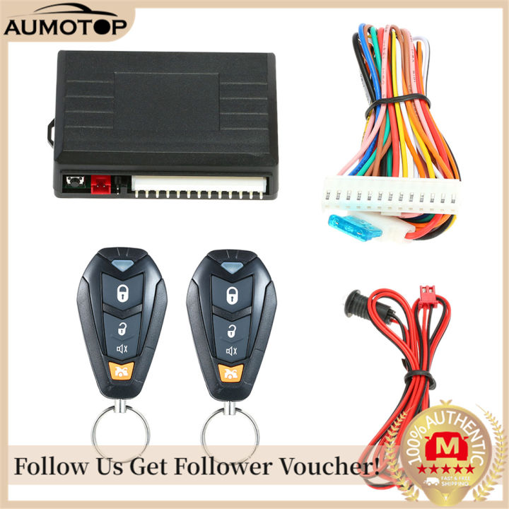 【COD/Ready】Universal Car Door Lock Trunk Release Keyless Entry System ...