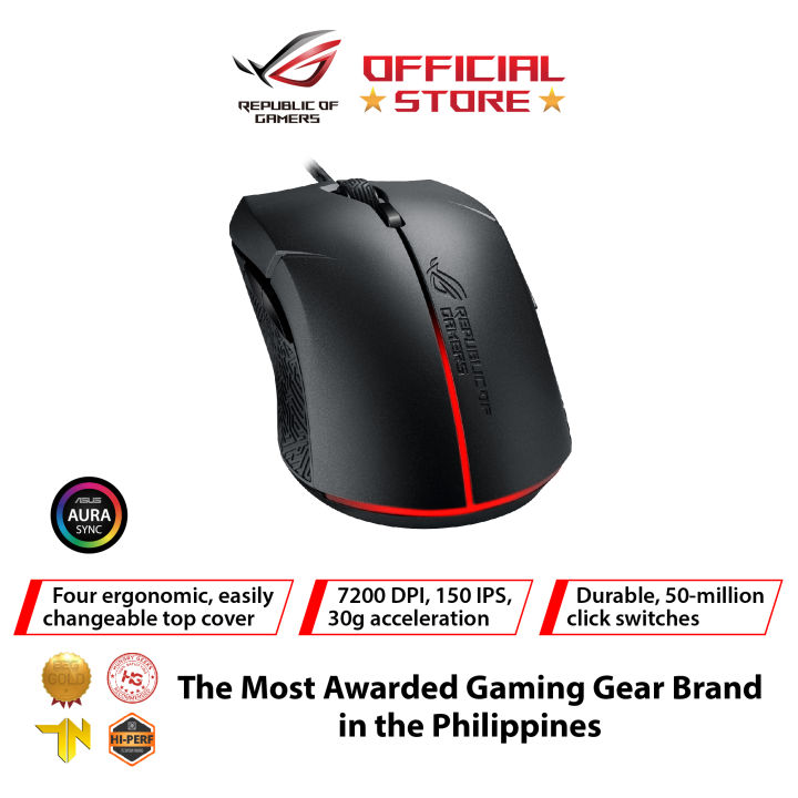 ROG Strix Evolve Optical gaming mouse with Aura Sync RGB lighting that ...