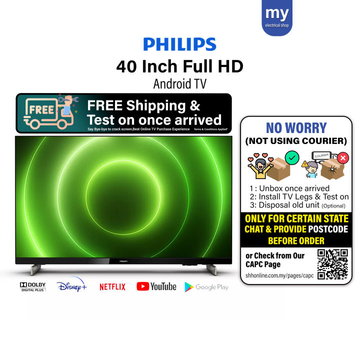 Philips 40 Inch FULL HD HDR Android TV 40PFT6916 | Lazada