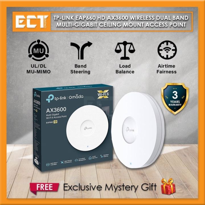 TP-Link EAP660 HD AX3600 Wireless Dual Band Multi-Gigabit Ceiling Mount ...