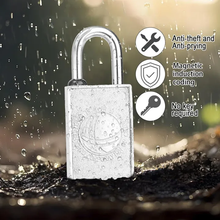 2Pcs Anti-rust Magnetic Lock Padlock / Waterproof Anti-blocking Door ...