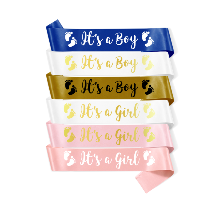 It's a Boy Sash It's a Girl Sash Baby Shower Party Decoration Gender ...