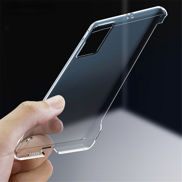 โปร่งใส Frameless Slim Case สำหรับ Samsung Galaxy S22 S21 S20 FE Ultra S9 S10หมายเหตุ10 20 Plus ...