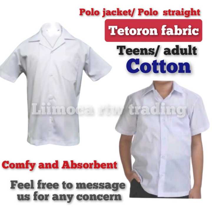 POLO WHITE UNIFORM FOR BOYS// TETERON FABRIC COTTON// JUNIOR HIGH ...