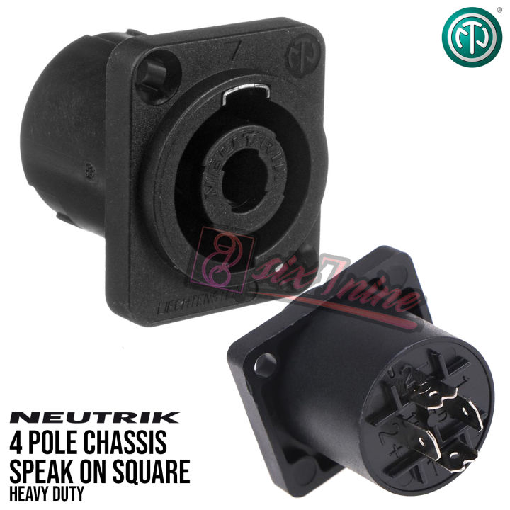 NEUTRIK 4 Pole Chassis Speak On Speakon SQUARE | Lazada PH
