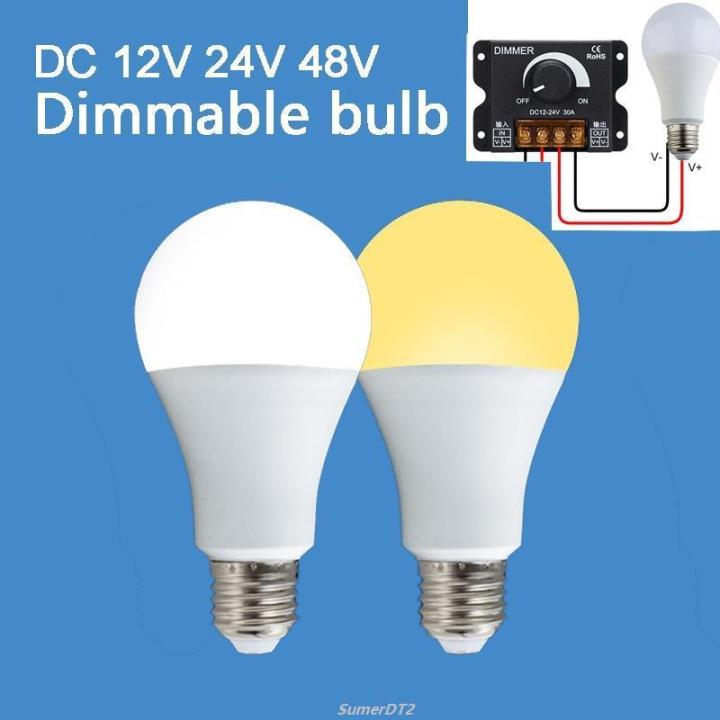 High Brightness Warm White LED Bulb Lamp m1454 E27 DC 12V 24V 48V ...