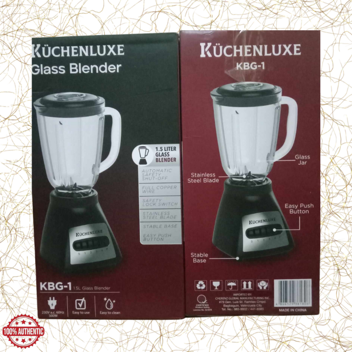 Kuchenluxe Glass Blender Model-KBG-1 1.5 L | Lazada PH