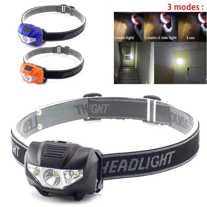 High Power Mini LED Headlamp Frontal Flashlight AAA Battery Small Head ...