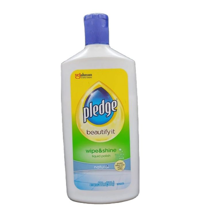 PLEDGE WIPE & SHINE LIQUID POLISH NATURAL(500 ML) | Lazada PH