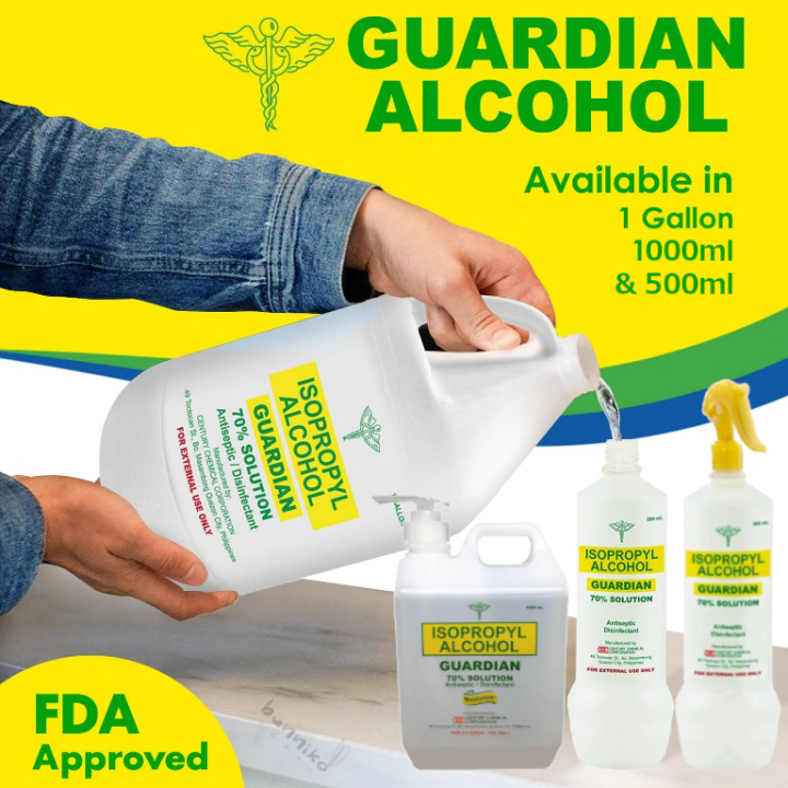 Guardian Isopropyl Alcohol 70% Solution ( 500ML / 1 Gallon / 500ml ...