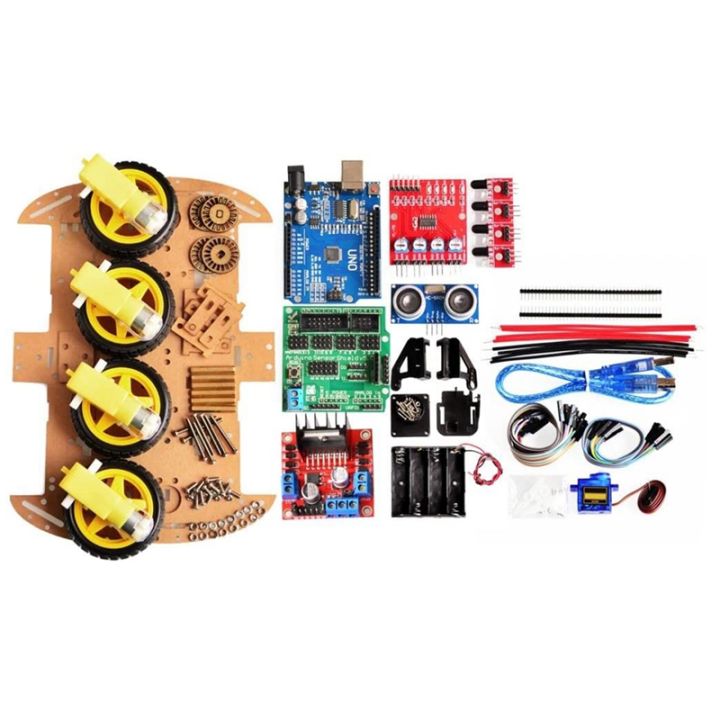 Smart Robot Car Chassis Kit Speed Encoder Battery Box 4WD Module ...