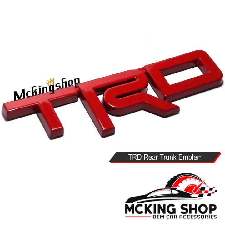 TRD Rear Trunk Emblem (Red) | Lazada PH