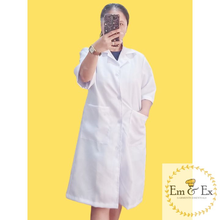 Lab Gown White Unisex Adult Laboratory Gown/Coat Uniform | Lazada PH