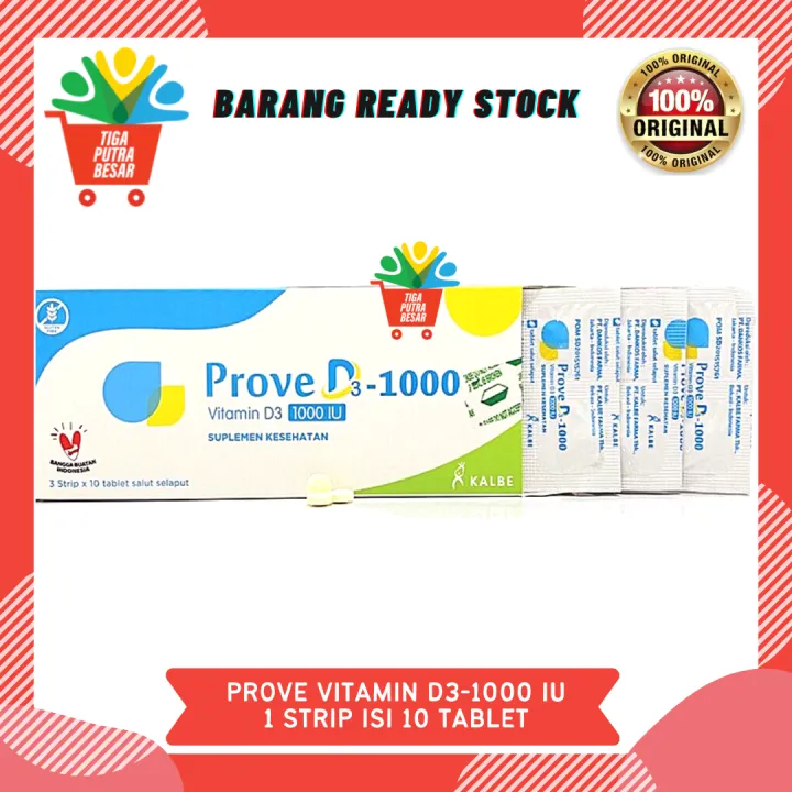 PROVE D3 1000 IU VITAMIN D3 1 STRIP 10 TABLET / SUPLEMEN KESEHATAN ...